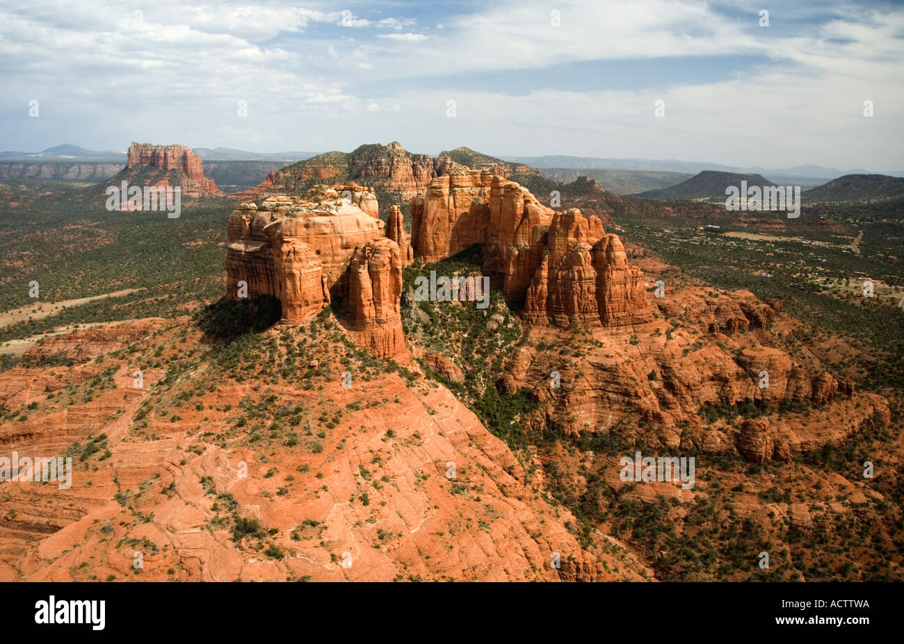 Aerial view of Cathedral Rock Sedona Arizona Stock Photo - Alamy