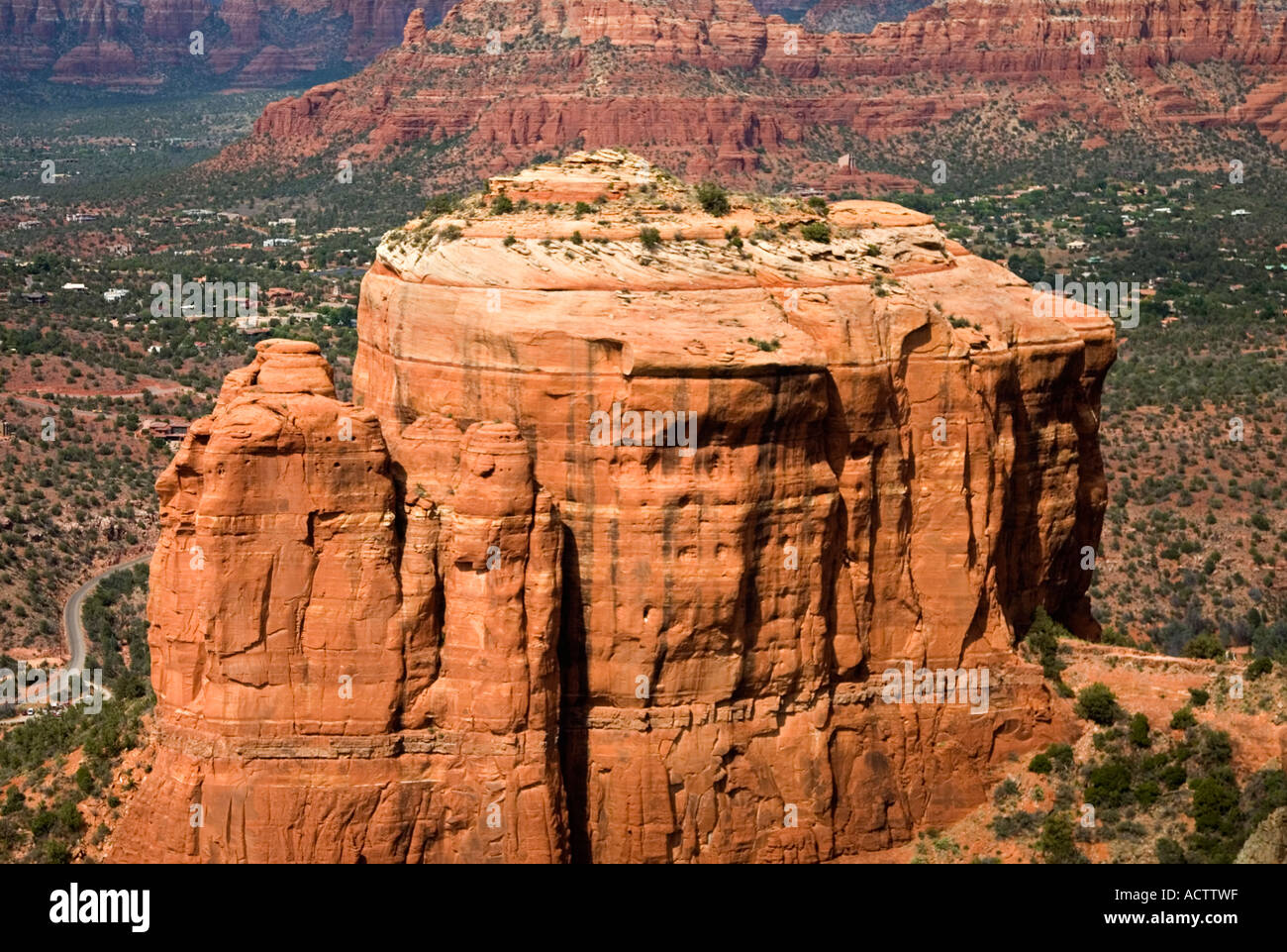 Aerial view of red rock mesa Sedona Arizona Stock Photo - Alamy