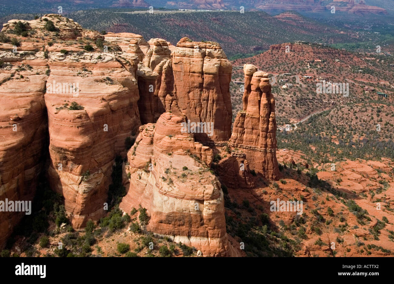 Aerial view of red rock formations Sedona Arizona Stock Photo - Alamy
