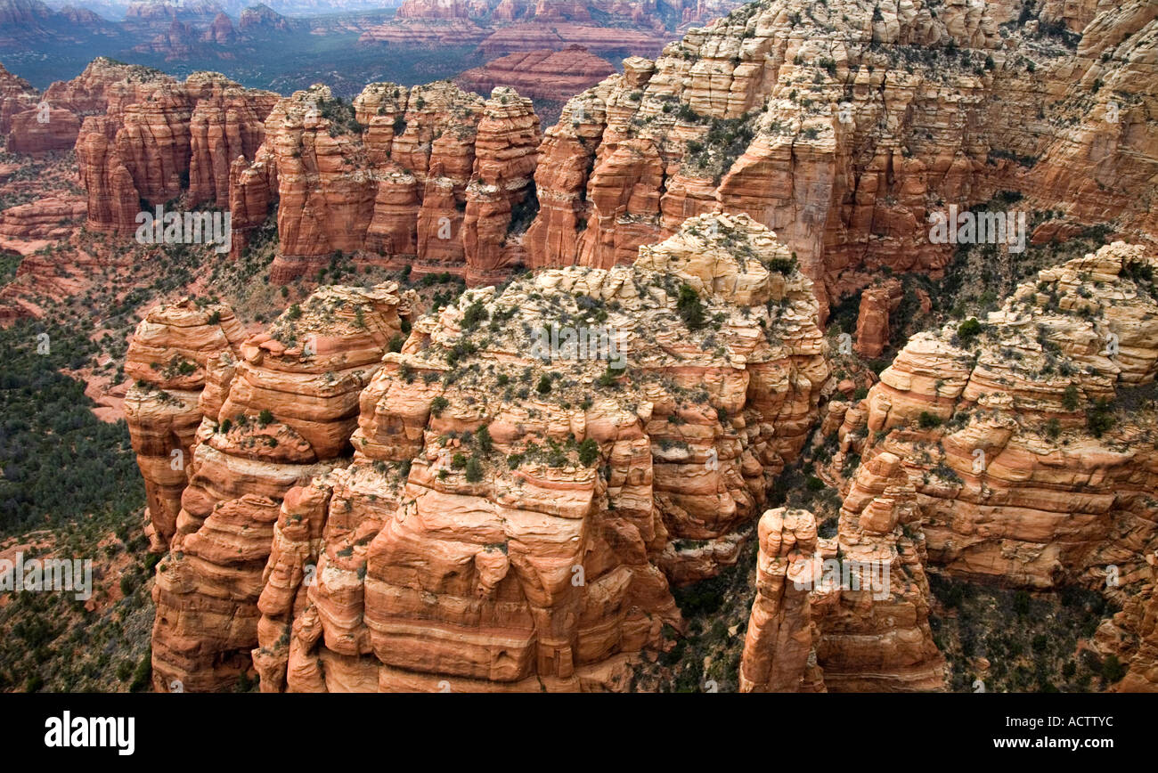 Aerial view of red rock formations Sedona Arizona Stock Photo - Alamy