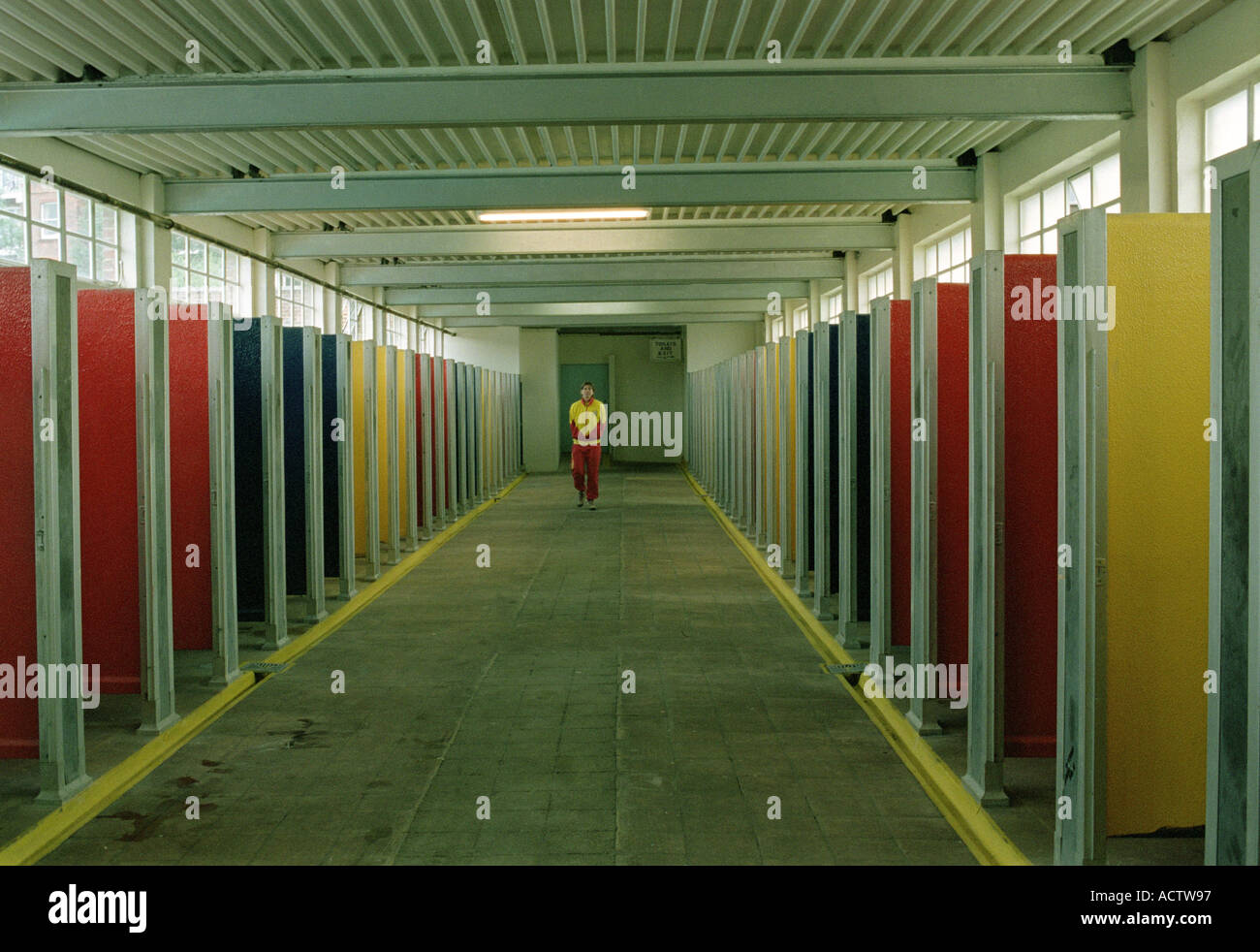 Old fashioned changing rooms at the Parliament Lido just before it ...