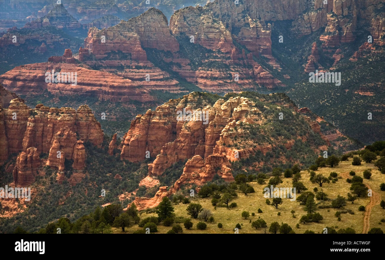 Aerial view of red rock formations Sedona Arizona Stock Photo - Alamy