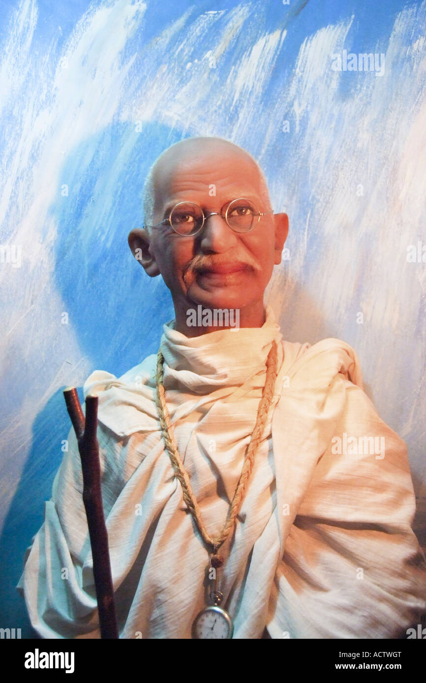 STATUE OF MAHATMA GANDHI AT WAX MUSEUM VICTORIA ISLAND Stock Photo - Alamy