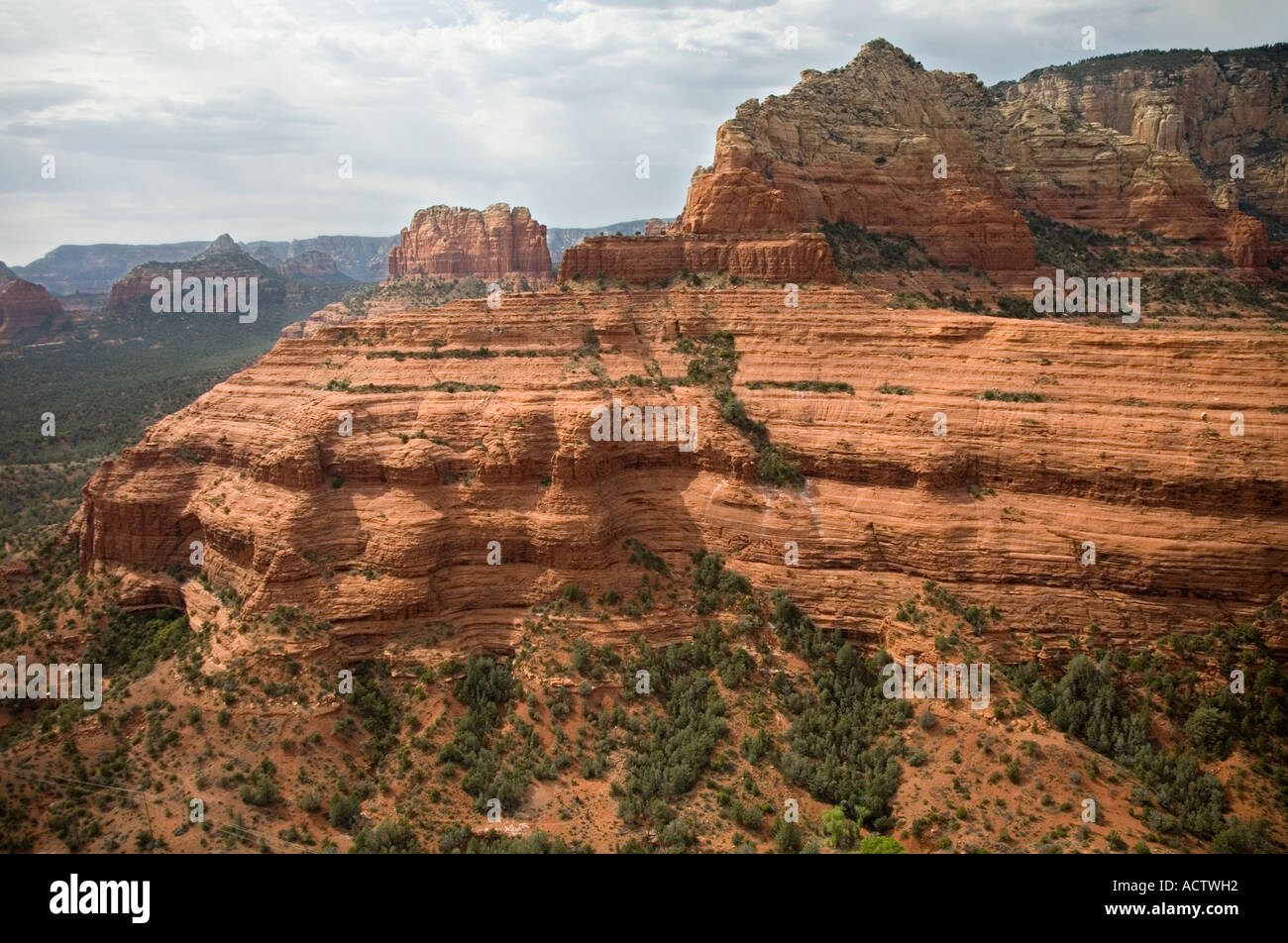 Aerial view of red rock formations Sedona Arizona Stock Photo - Alamy