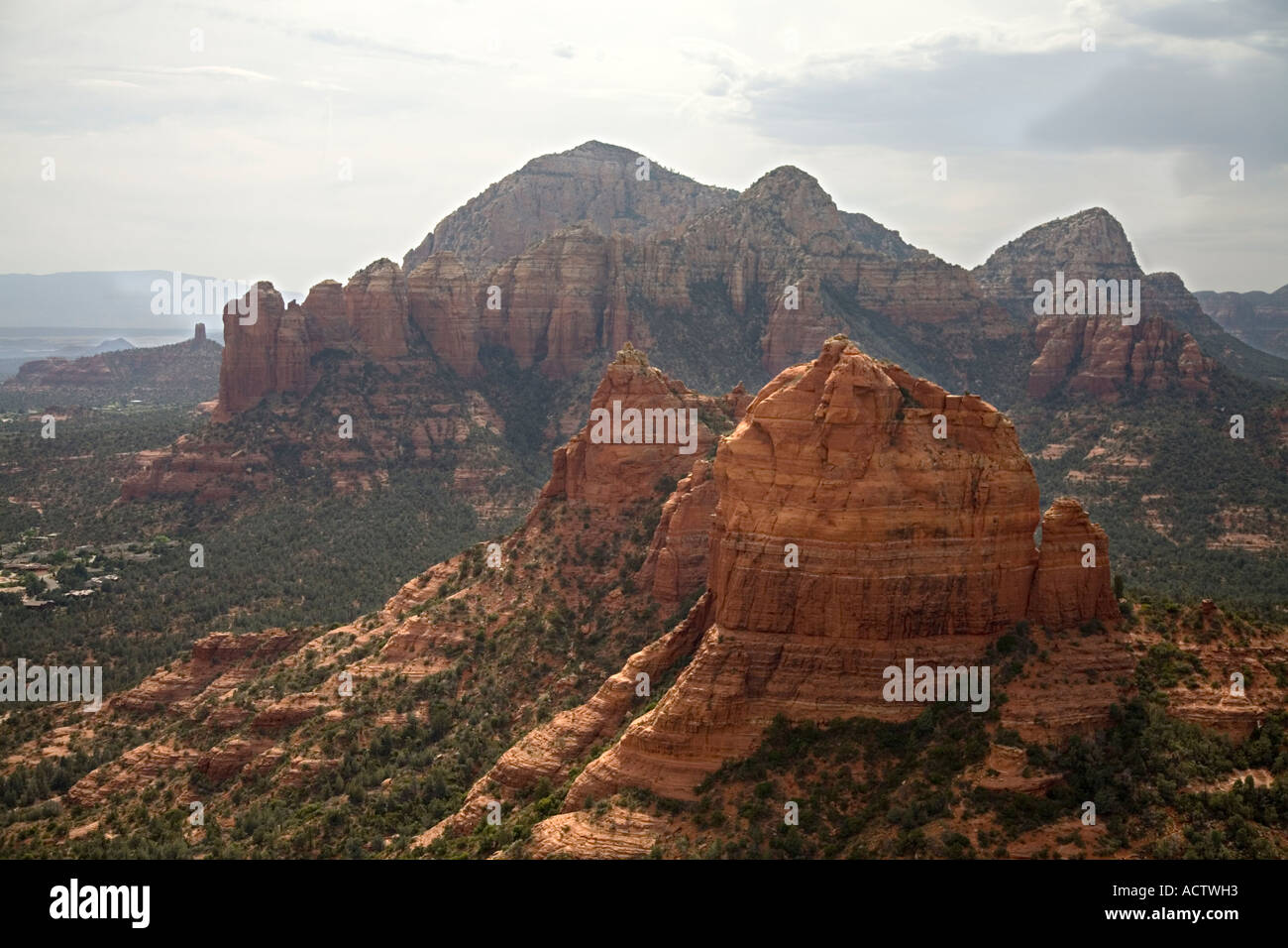 Aerial view of red rock formations Sedona Arizona Stock Photo - Alamy