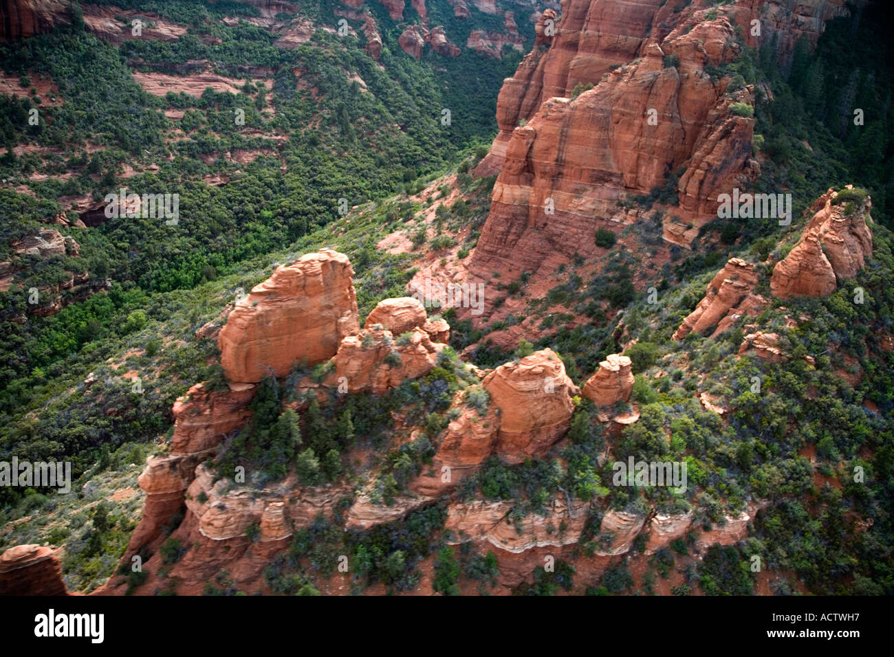 Aerial view of red rock formations Sedona Arizona Stock Photo - Alamy