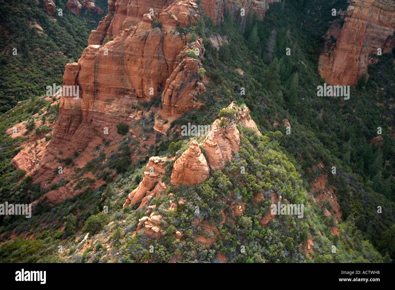 Aerial view of red rock formations Sedona Arizona Stock Photo - Alamy
