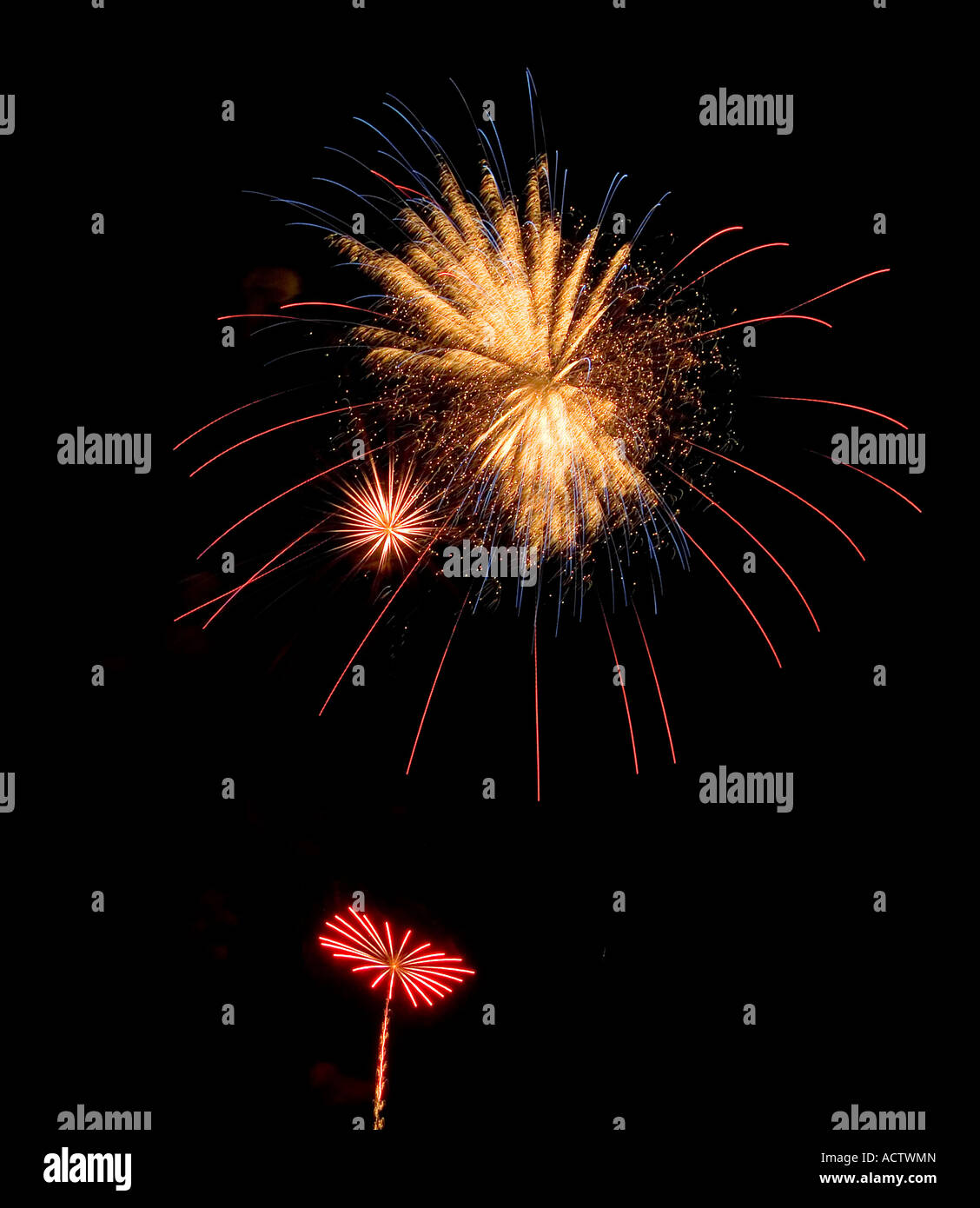 INDEPENDENCE DAY CELEBRATION WITH FIREWORKS Stock Photo - Alamy