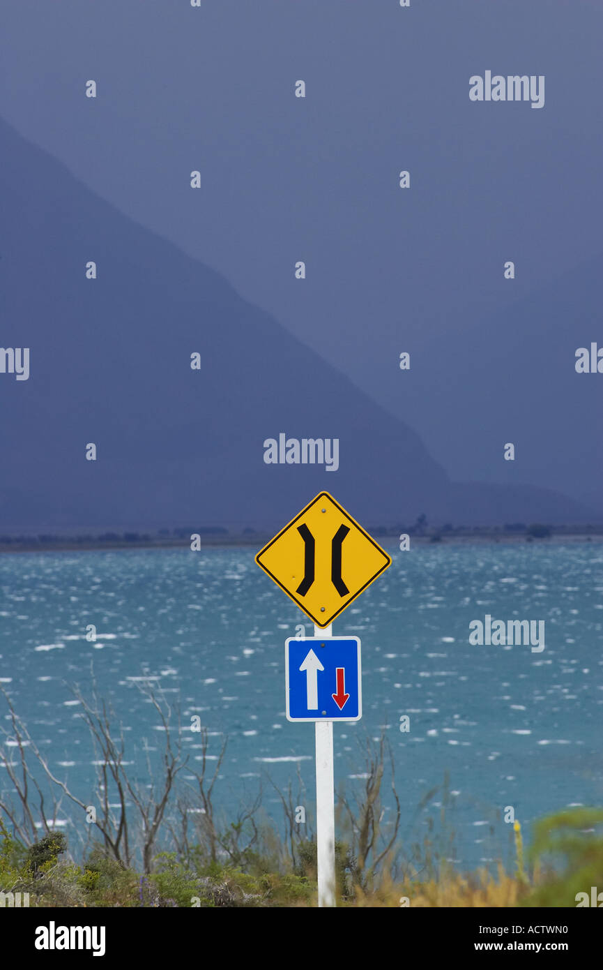 One Lane Bridge Sign High Resolution Stock Photography and Images - Alamy