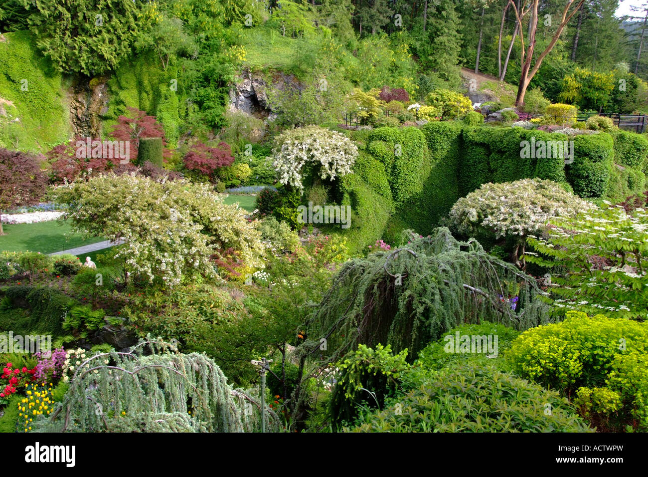 BUCHART GARDENS VICTORIA ISLAND BC CANADA Stock Photo - Alamy