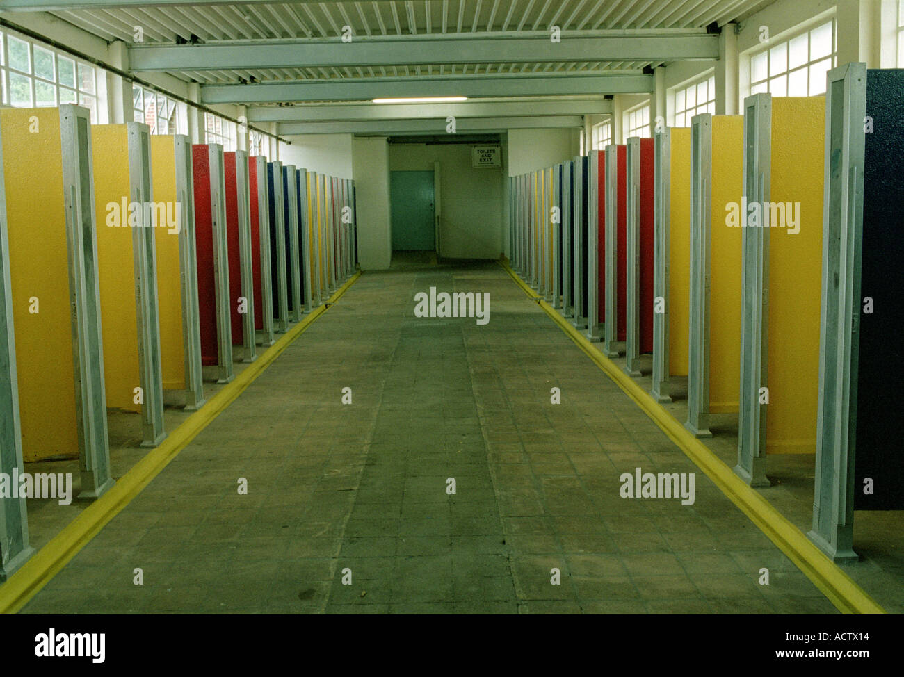 Old changing rooms at the Parliament Lido in Hampstead London United ...