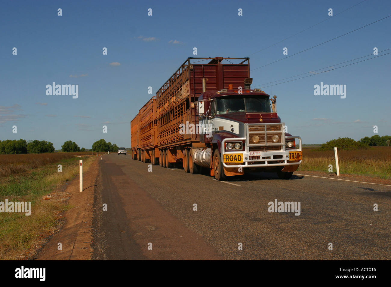 Road train on the way in the Outback darwin northern territory ...