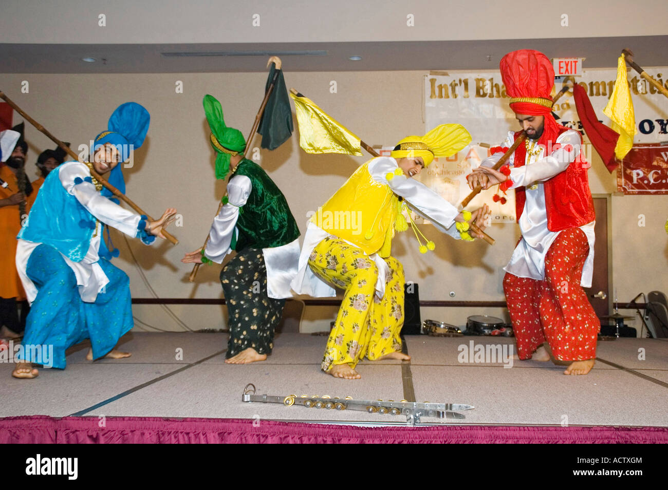 BOYS IN ACTION AT BHANGRA PERFORMANCE Stock Photo - Alamy