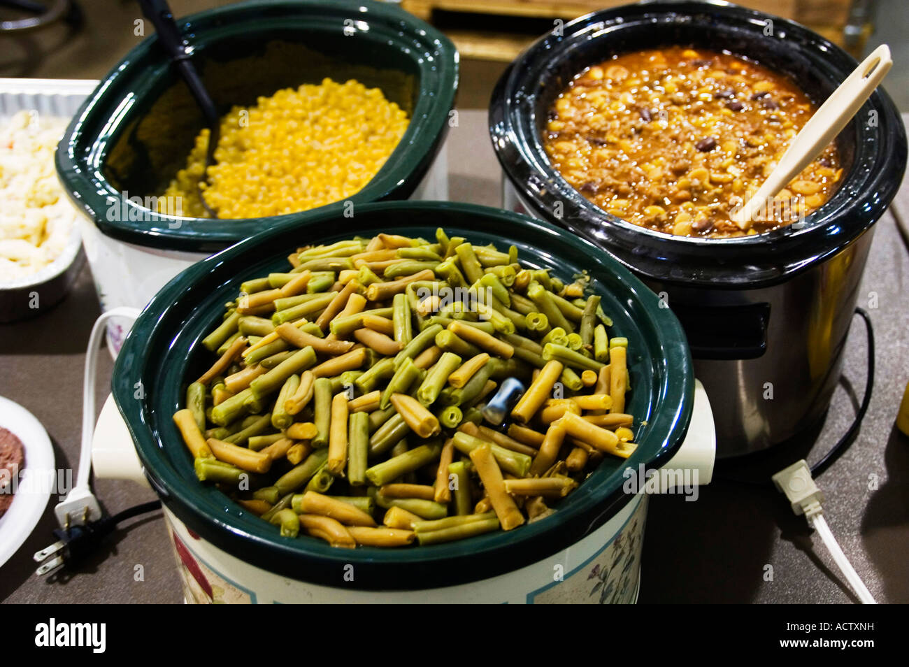 Pots full of beans Stock Photo - Alamy