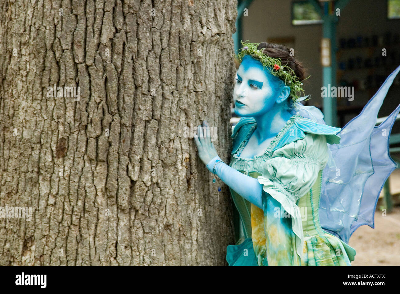 FAIRY GIRL IN MIME Stock Photo - Alamy