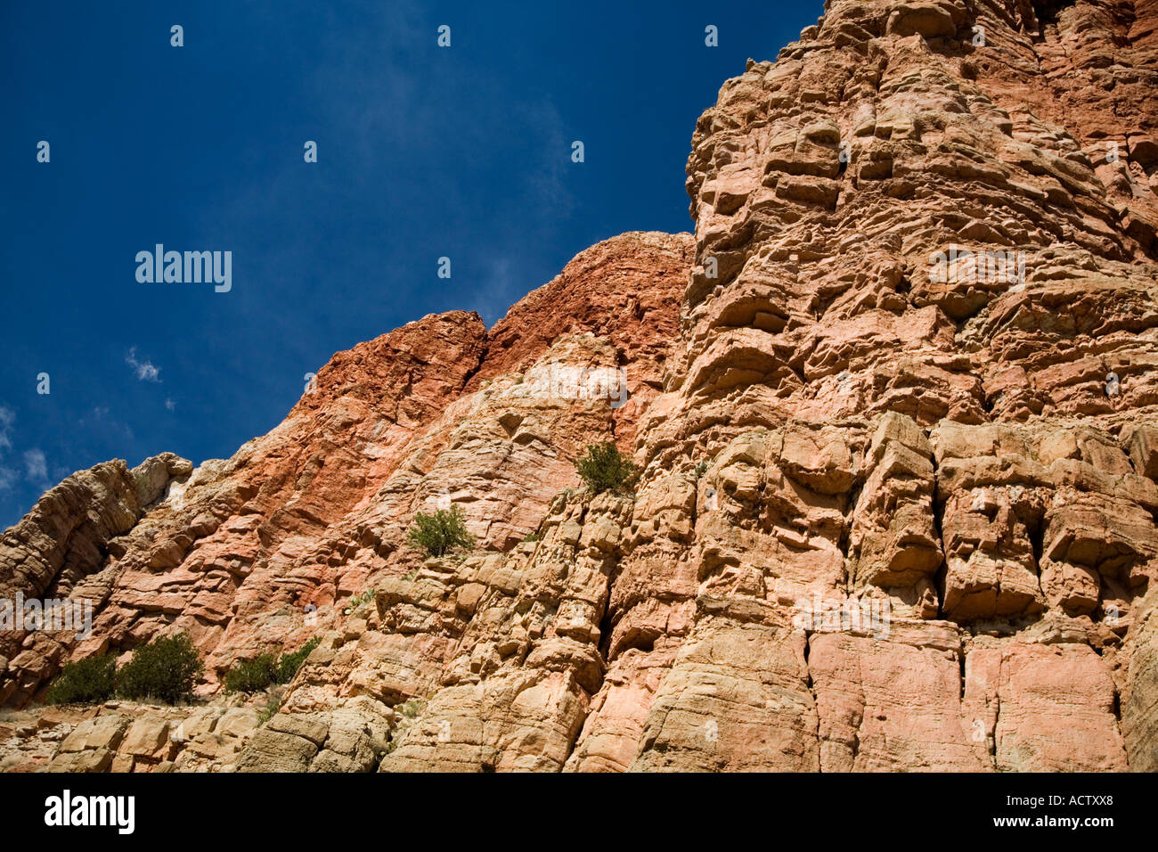Verde Canyon wilderness red rocks as seen from Verde Canyon Railroad ...