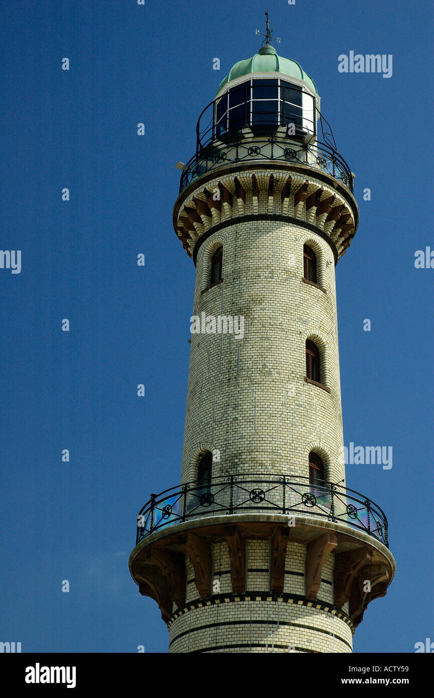 Old lighthouse at Warnemuende Germany Stock Photo - Alamy