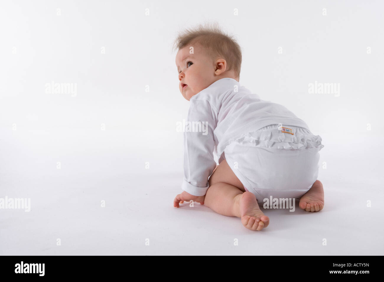 Crawling baby back view hi-res stock photography and images - Alamy