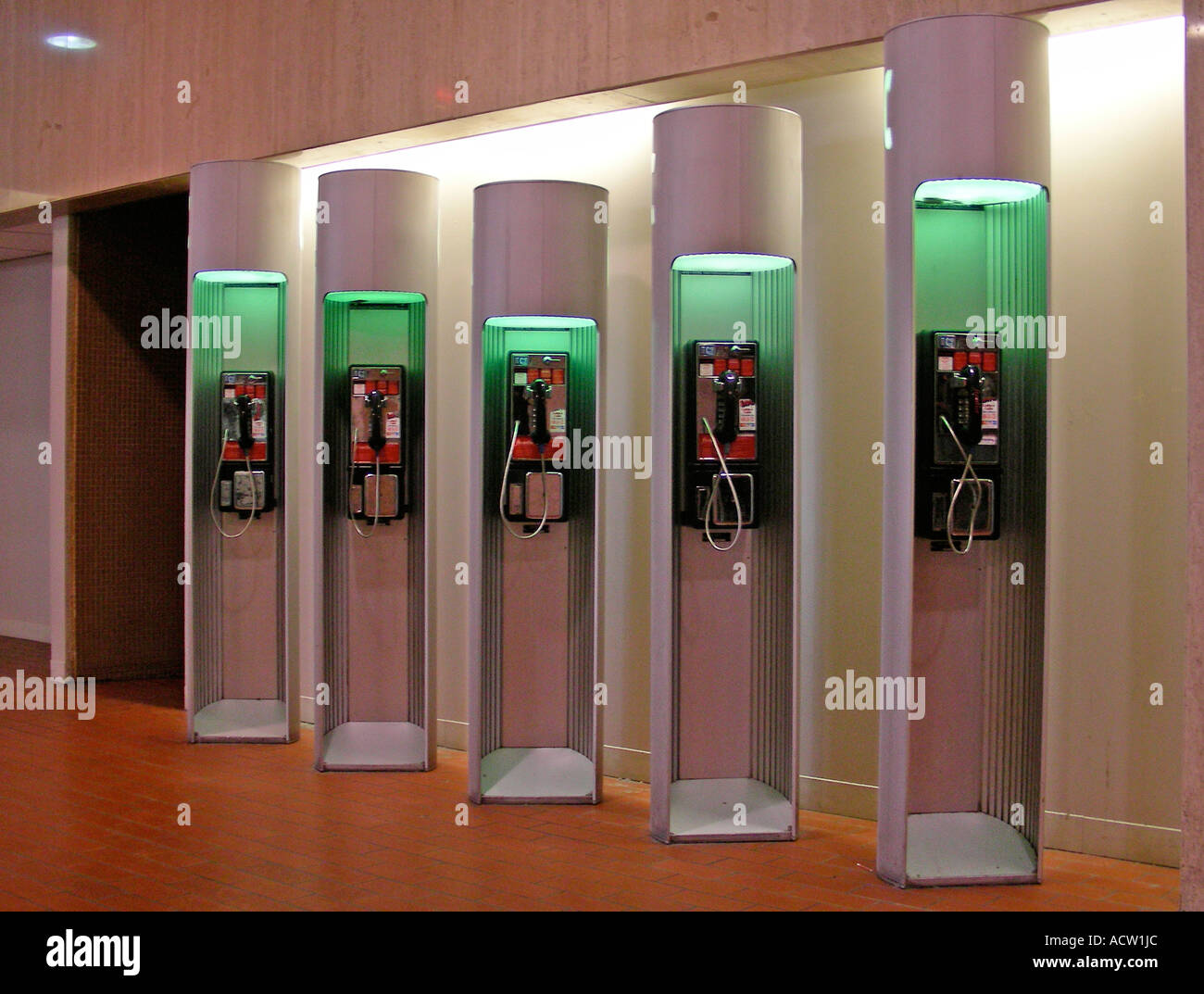 Pay phone booths in shopping mall Stock Photo - Alamy