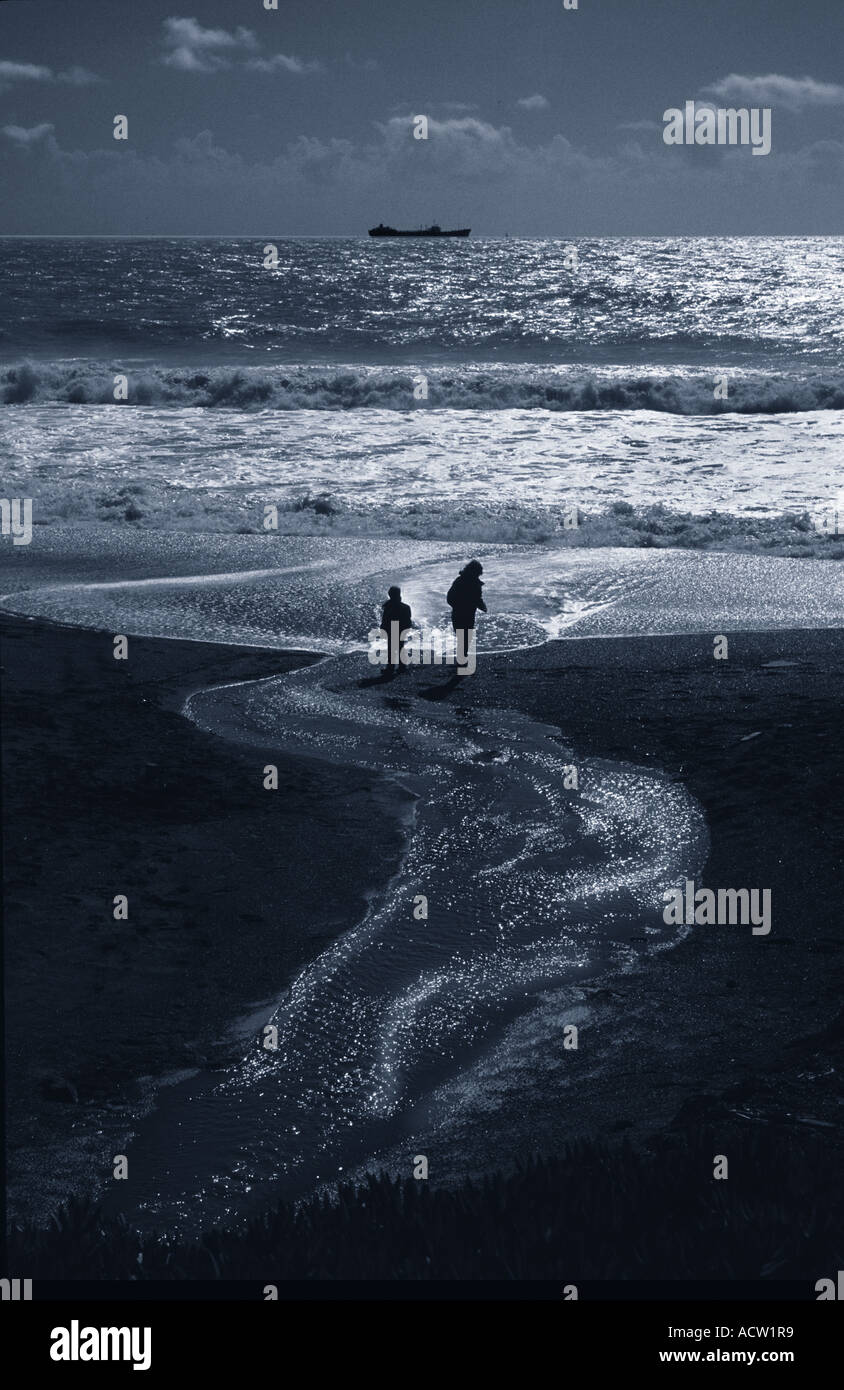 Late afternoon at Pacific Ocean Stock Photo - Alamy