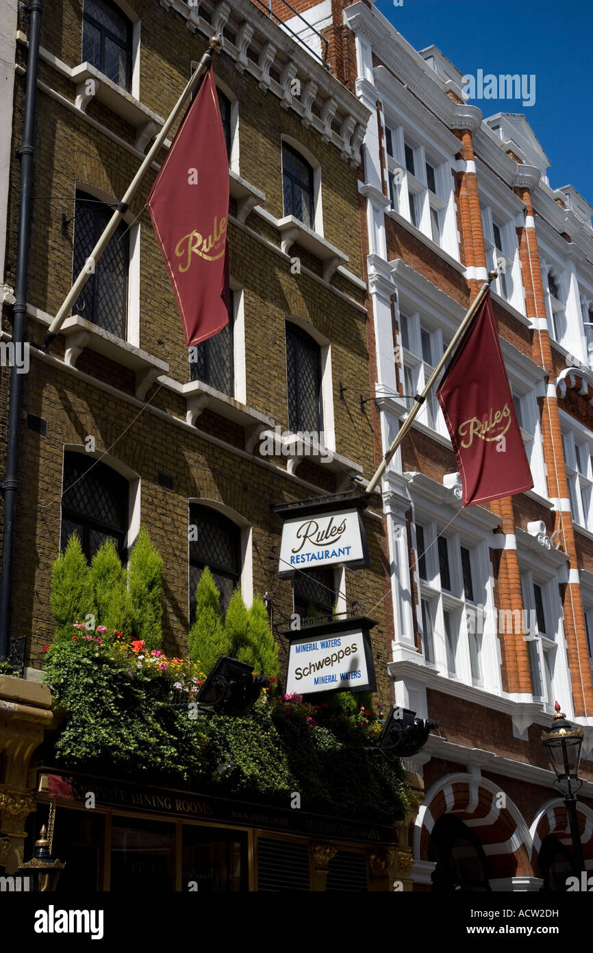 Rules Restaurant Covent Garden London England Stock Photo - Alamy