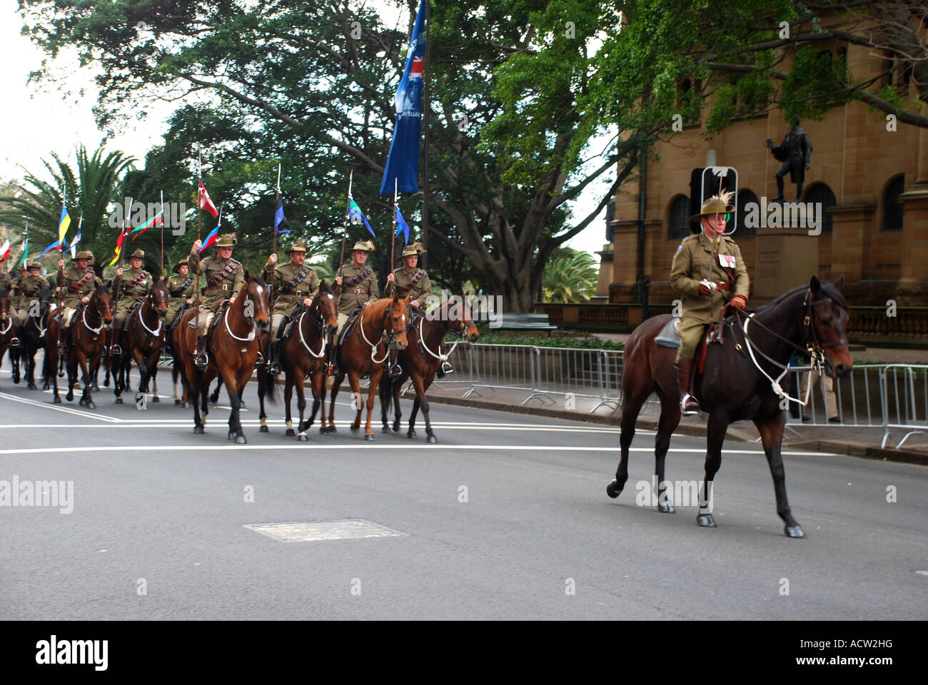 AUSTRALIAN RESERVE CAVALRY PARADE MACQUARIE STREET SYDNEY Stock Photo ...