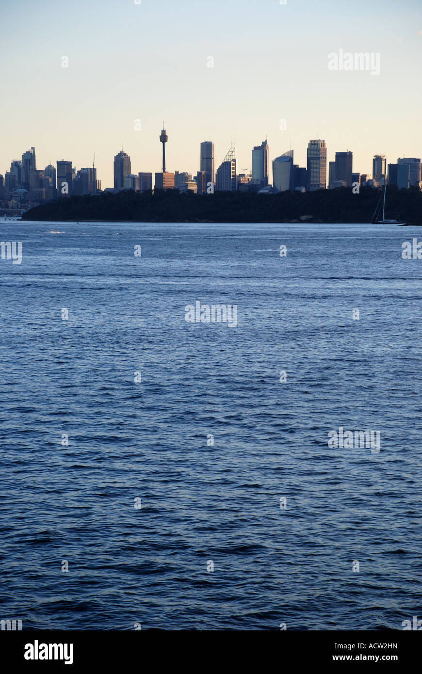 SYDNEY CITY CBD FROM ELIZABETH BAY AUSTRALIA AT SUNSET Stock Photo - Alamy