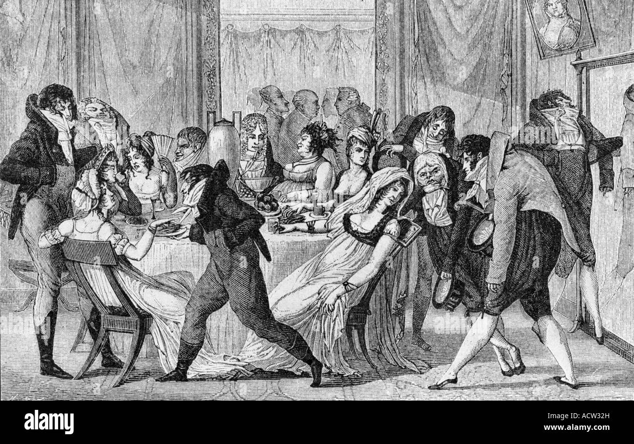 food and beverages, tea, tea party, Paris, 19th century, turn of the ...