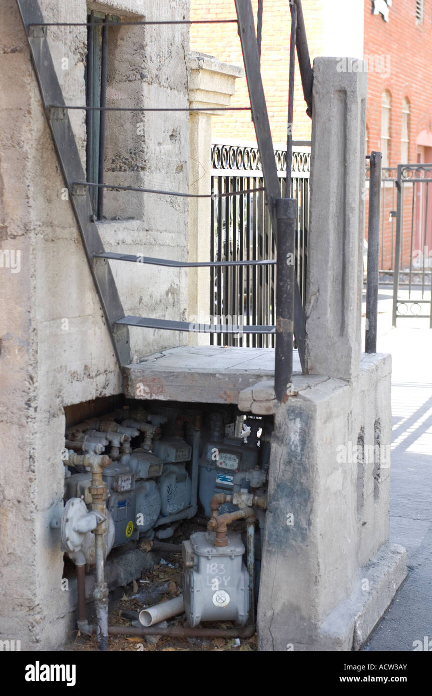 Natural gas utility meters monitor energy consumption for a multi-unit ...