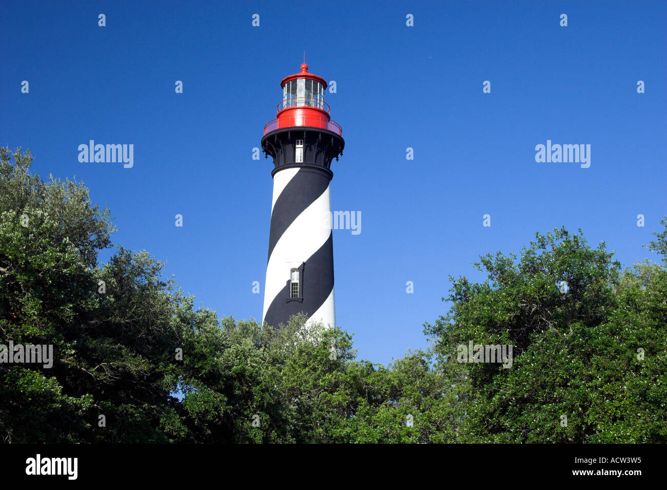 The St Augustine historic lighthouse in St Augustine Florida USA Stock ...