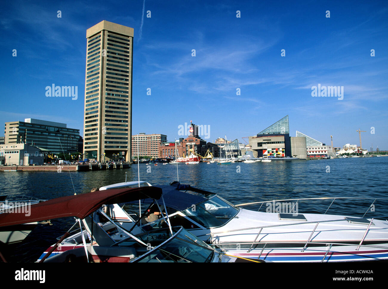 Baltimore Harbor and World Trade Center Baltimore Maryland USA Stock ...