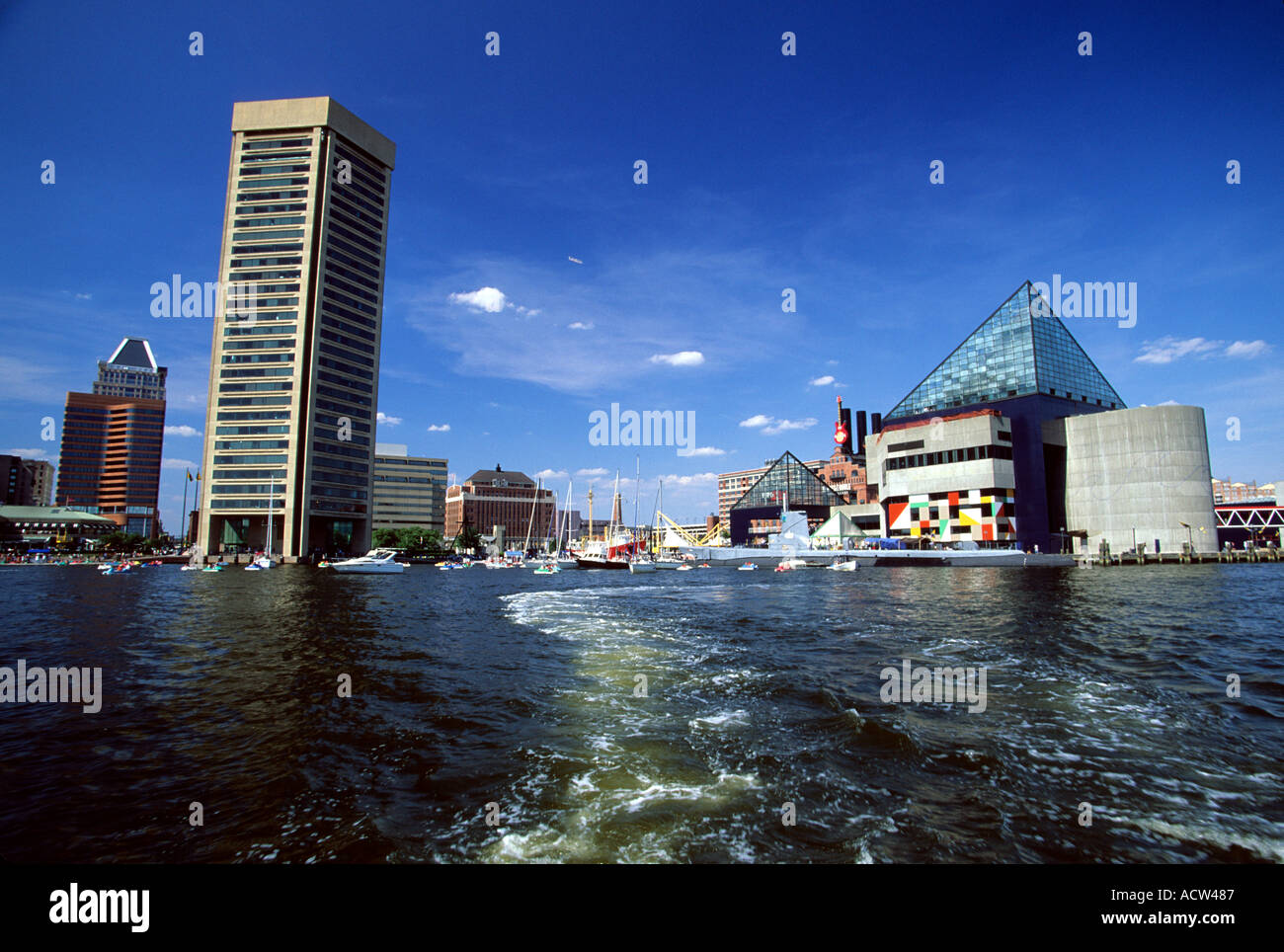 Baltimore Harbor and World Trade Center Baltimore Maryland USA Stock ...
