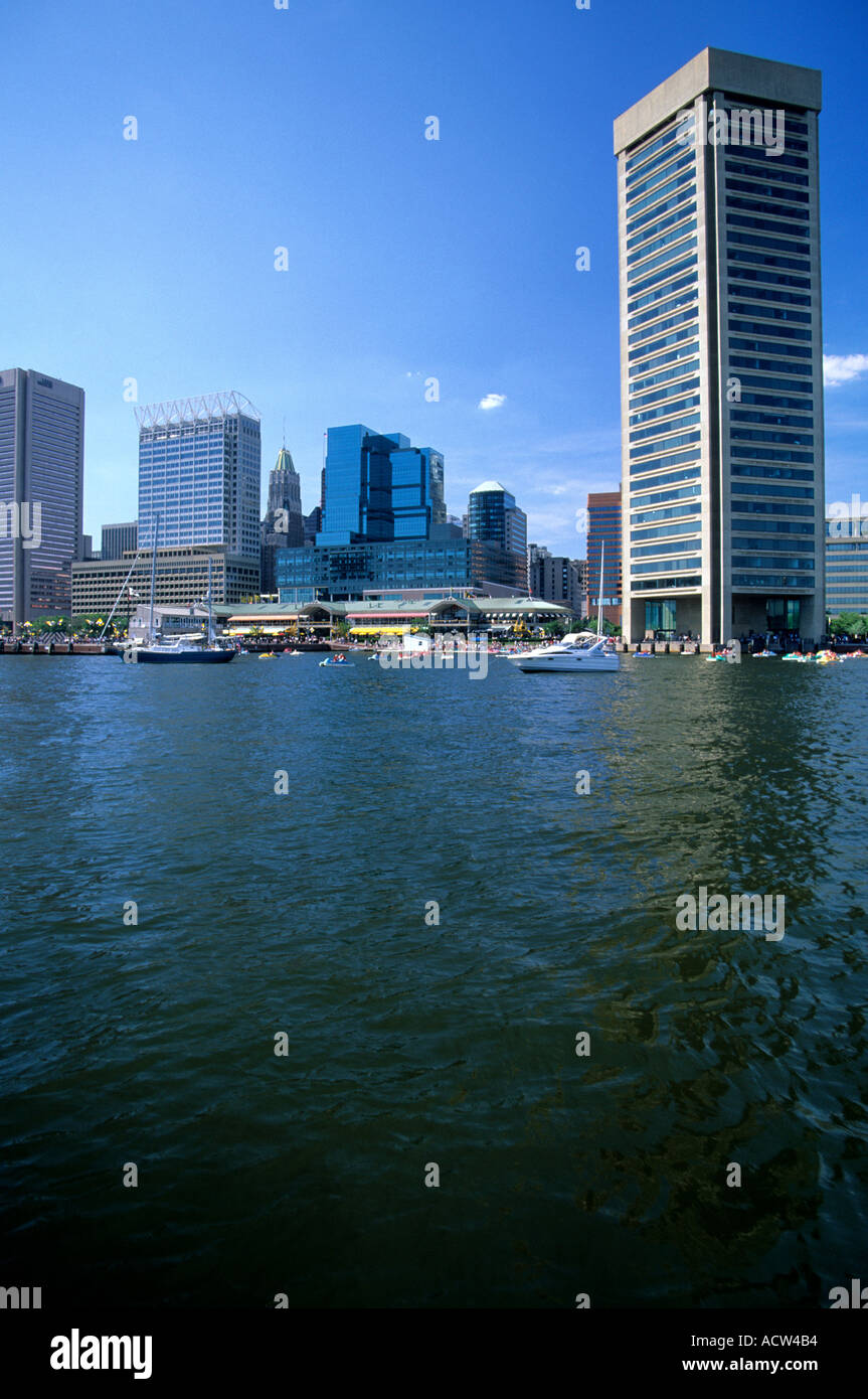 Baltimore Harbor and World Trade Center Baltimore Maryland USA Stock ...