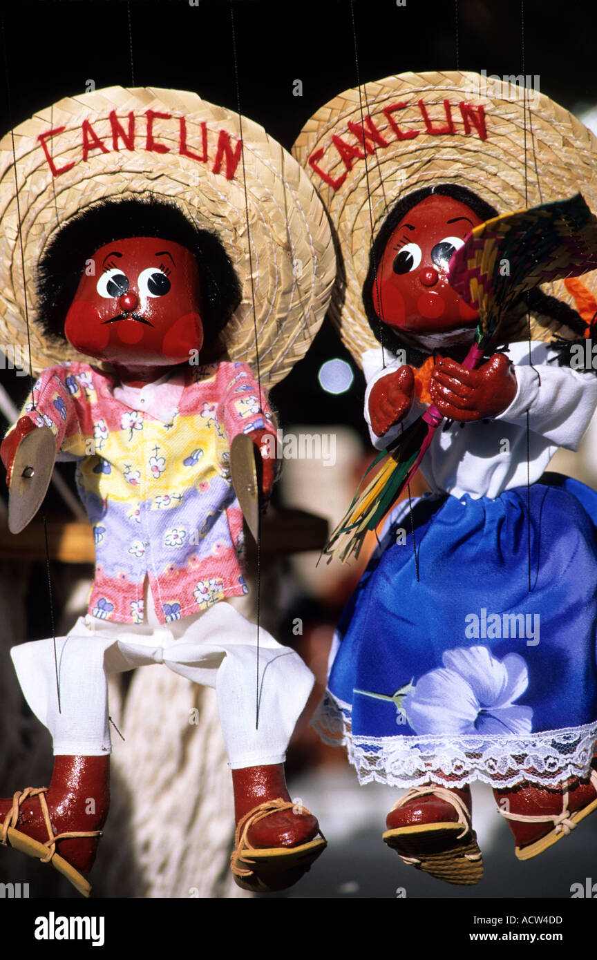Colorful Dolls and Puppets in Cancun Mexico Stock Photo - Alamy