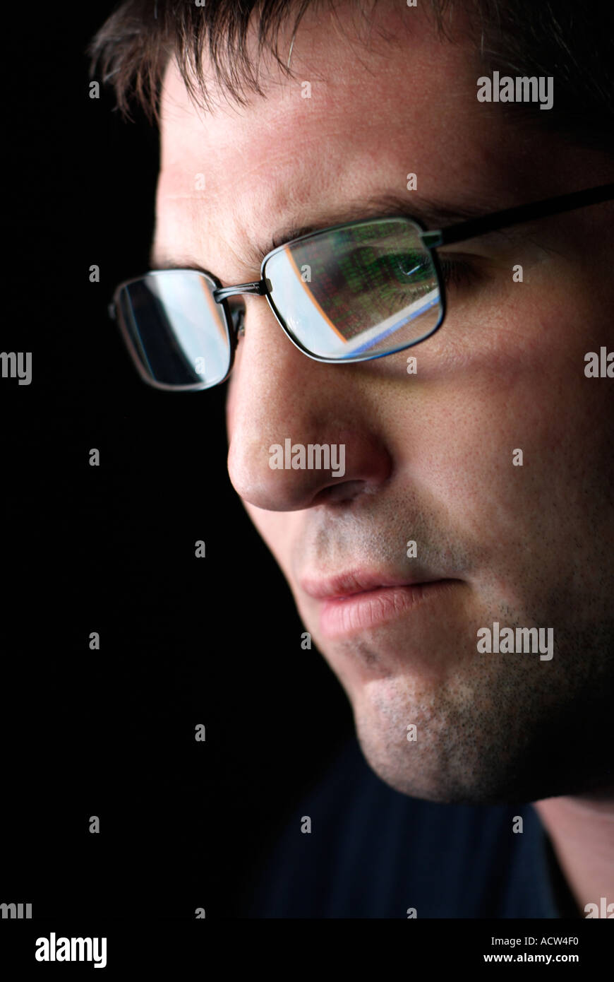 Glasses reflected reflection monitor hi-res stock photography and ...