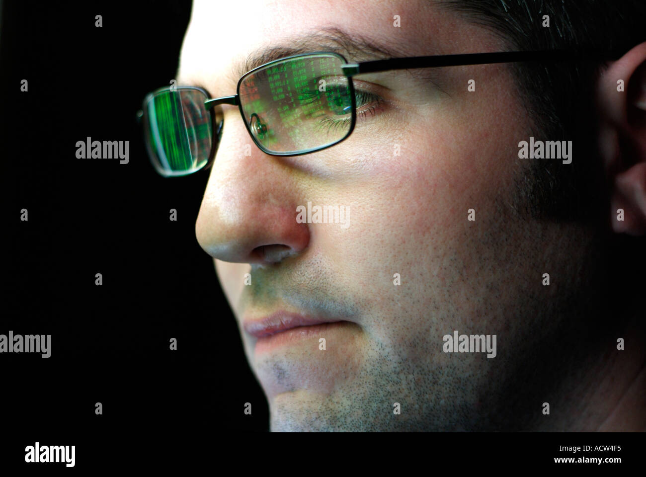 Glasses reflect screen hi-res stock photography and images - Alamy
