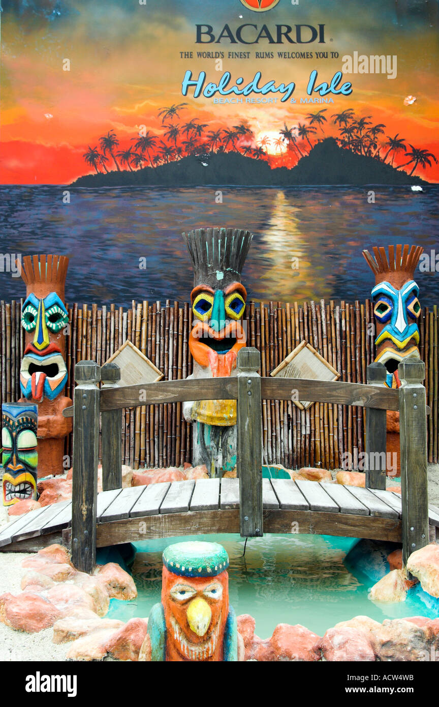 Holiday Isle Resort Bacardi Rum mural in Islamorada in the Florida Keys ...