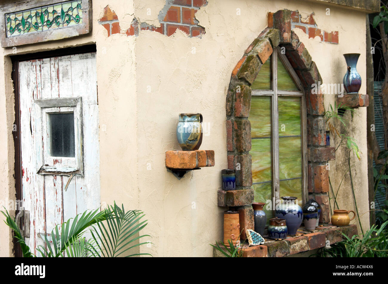 Pots and rustic decor at The Rain Barrel shop in the Florida Keys USA ...