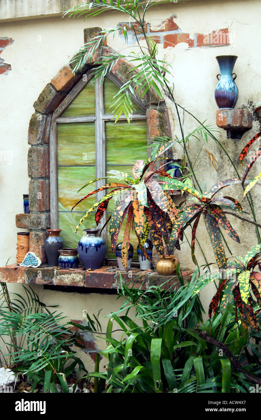 Pots and rustic window decor at The Rain Barrel shop in the Florida ...