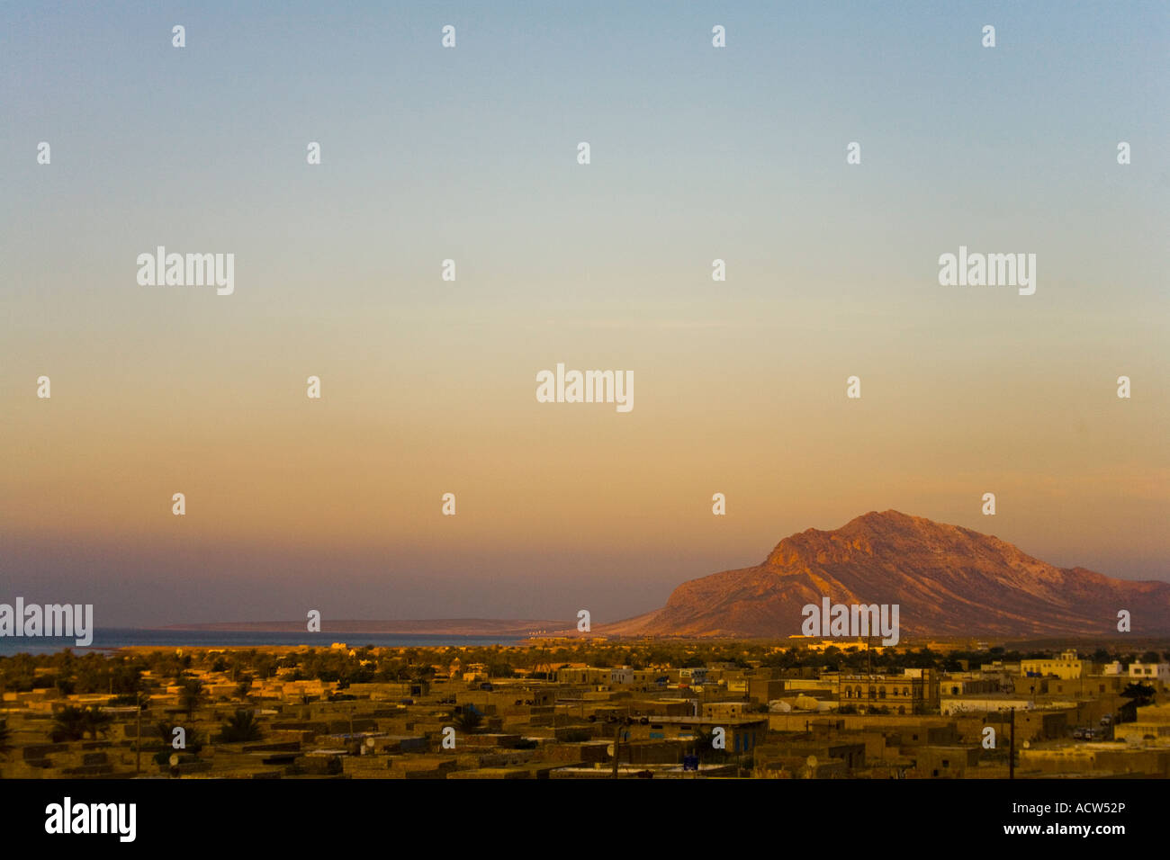 Sunset view of Hadibu the biggest settlement of Socotra Island Yemen ...