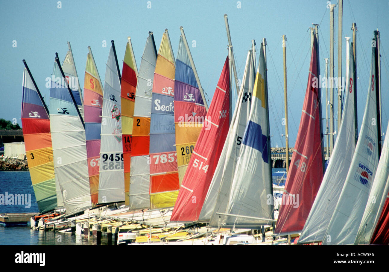 Colorful Sails Sailboats Stock Photo - Alamy