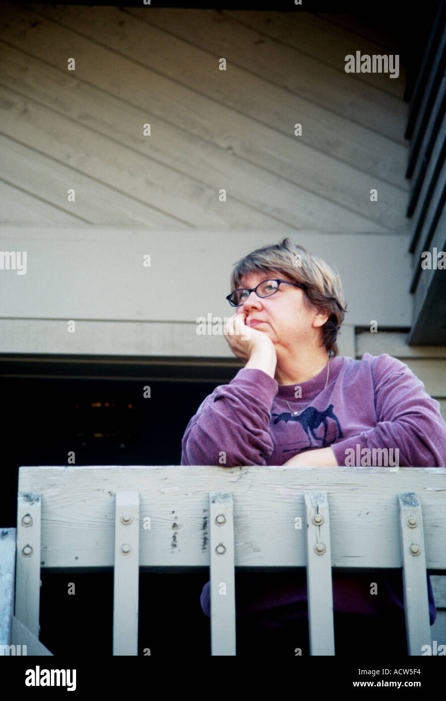 Senior house balcony alone hi-res stock photography and images - Alamy