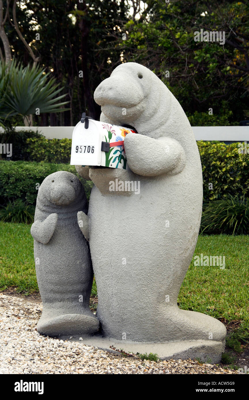 Manatee mailbox florida keys florida hi-res stock photography and ...