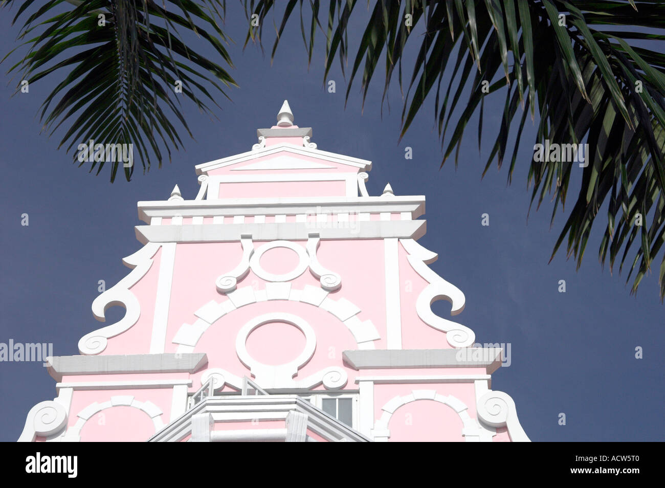 Colonial Dutch architecture in Oranjestad, Aruba, Netherlands Antilles ...