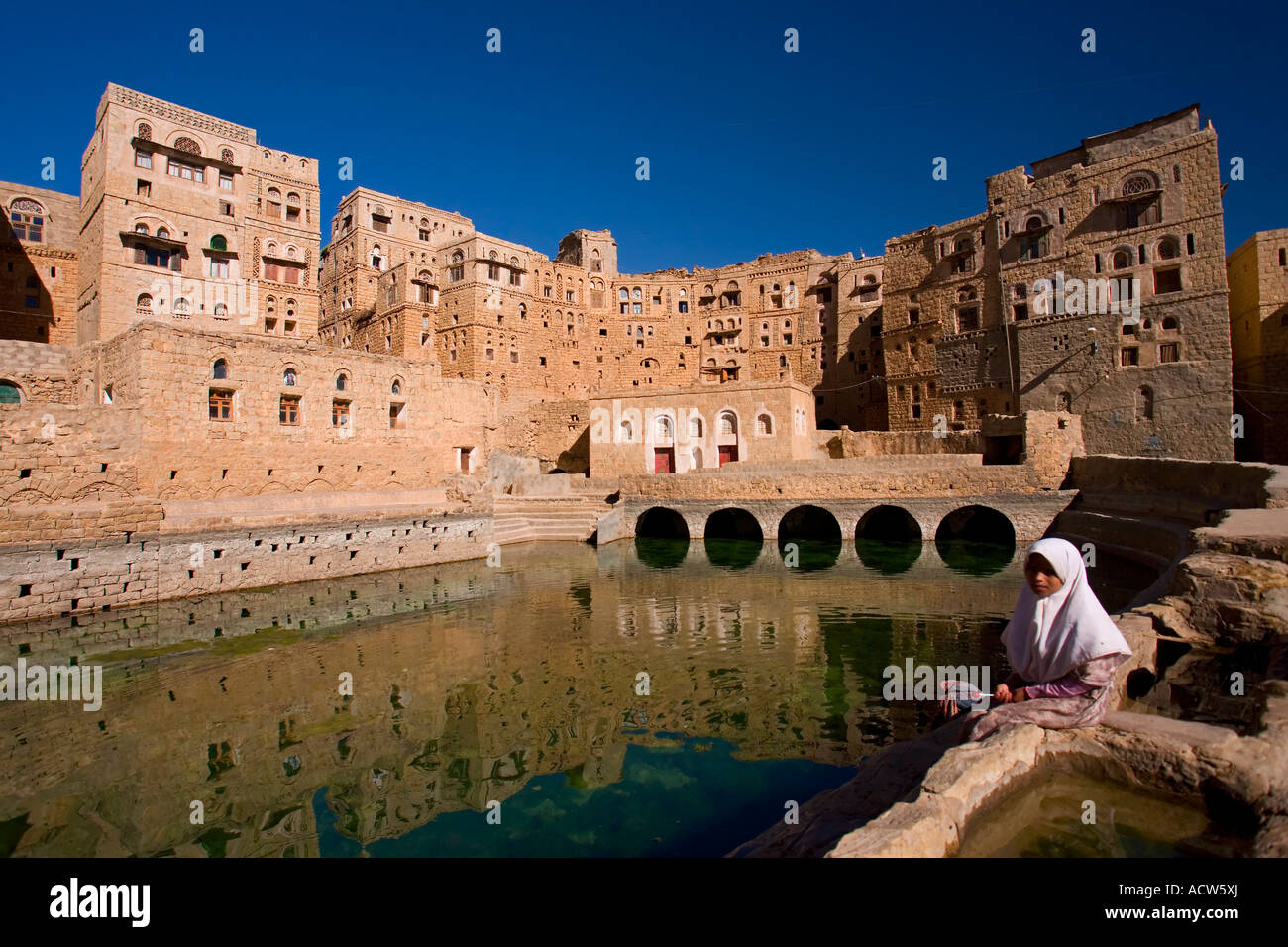 The little village of Hababa with a big traditional and preserved water ...
