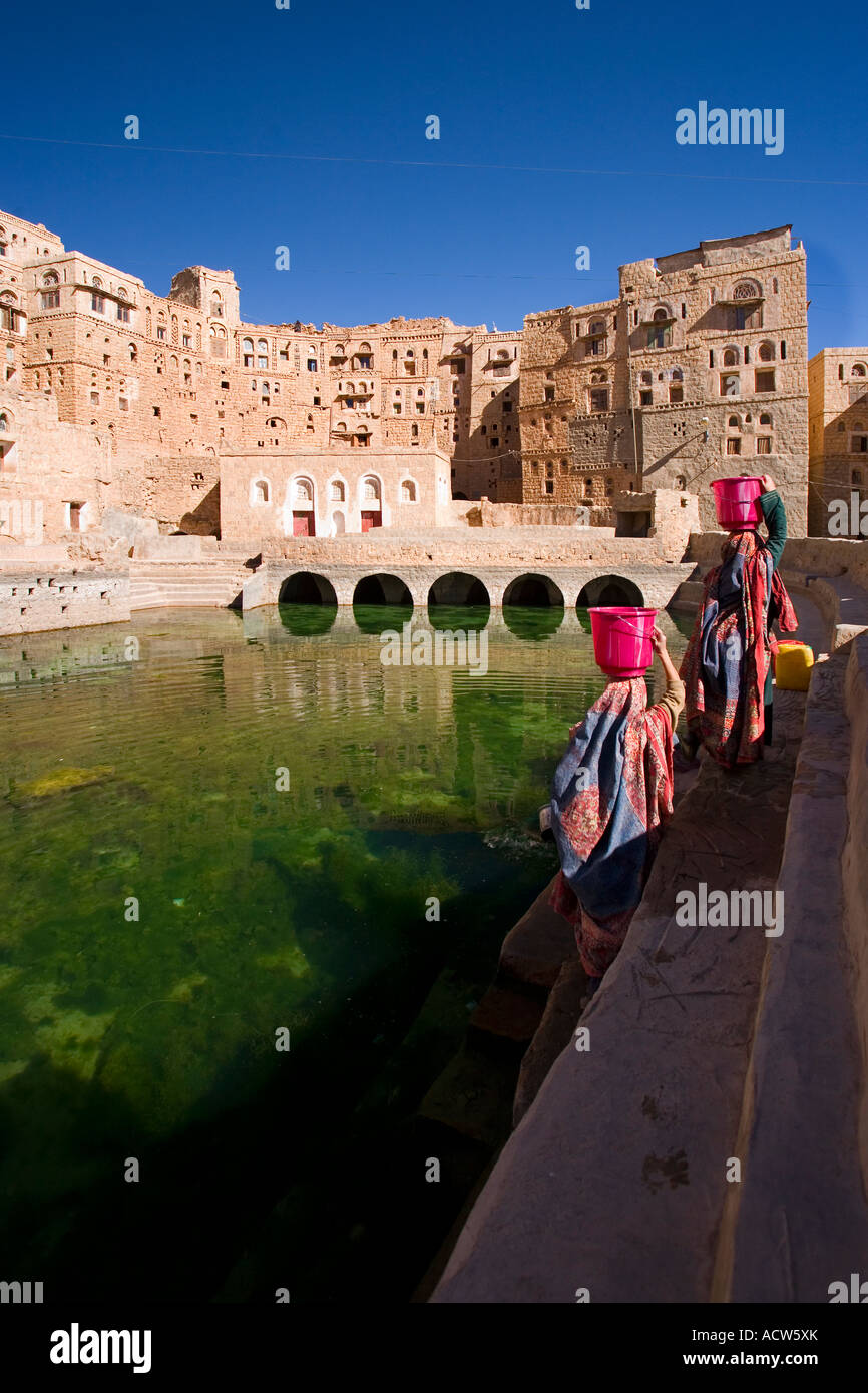 The little village of Hababa with a big traditional and preserved water ...