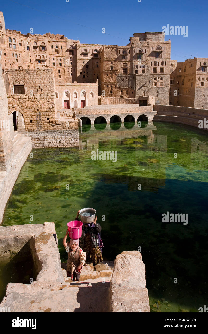 The little village of Hababa with a big traditional and preserved water ...