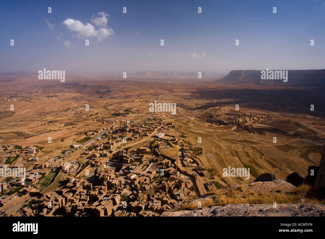 The beautiful walled old city of Thulla viewed from Thulla Fort Hesn ...