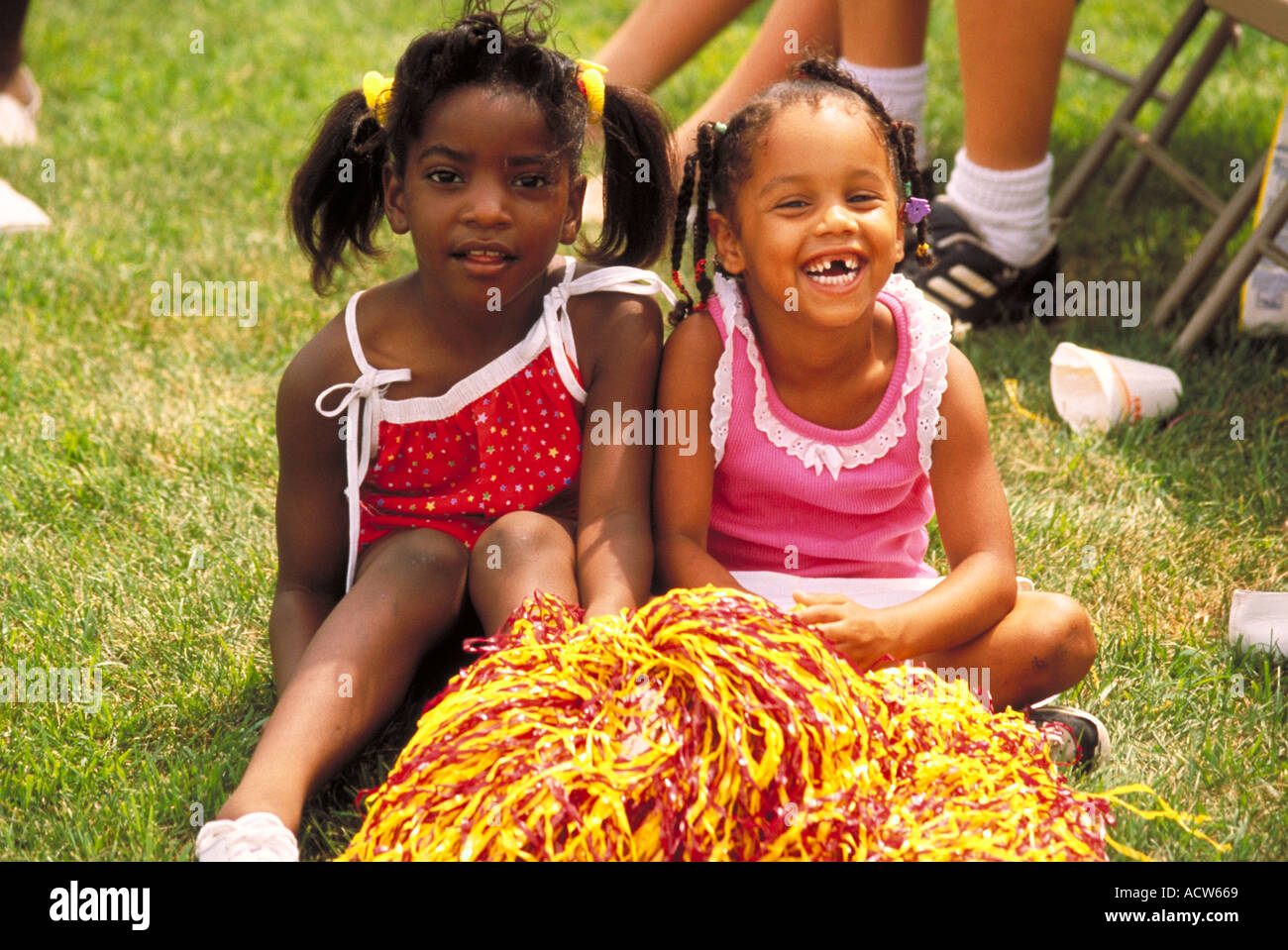 Little Girls Cheerleaders Stock Photo - Alamy