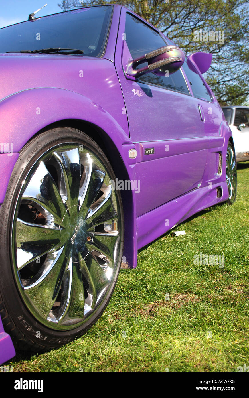 Custom Citroen Saxo on chrome rims Stock Photo - Alamy